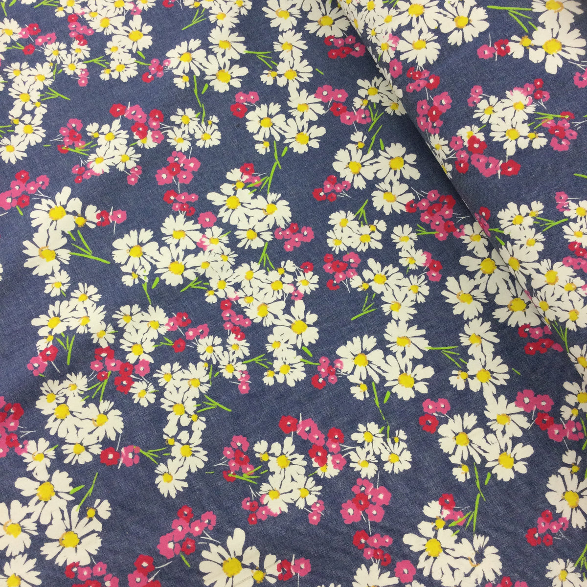 Denim Daisy Print